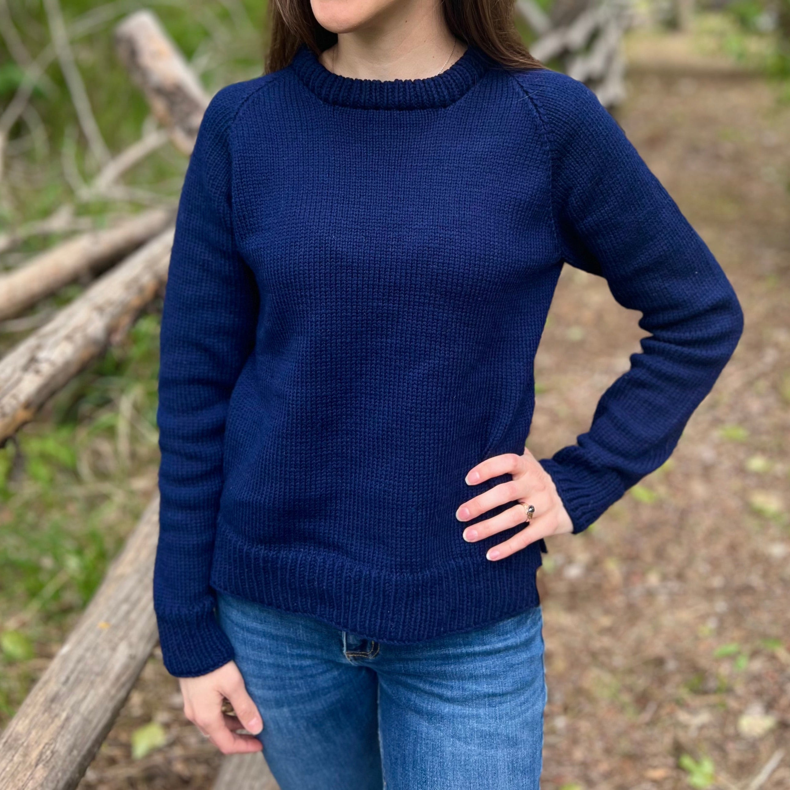 Women's Worsted Raglan Sweater | 100% American Wool | Warm, Durable, H ...